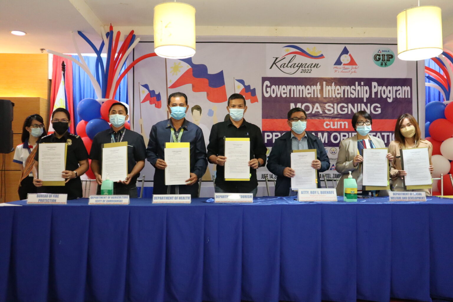 Newly hired DOLE GIP Interns take oath of office; partner agencies ink ...